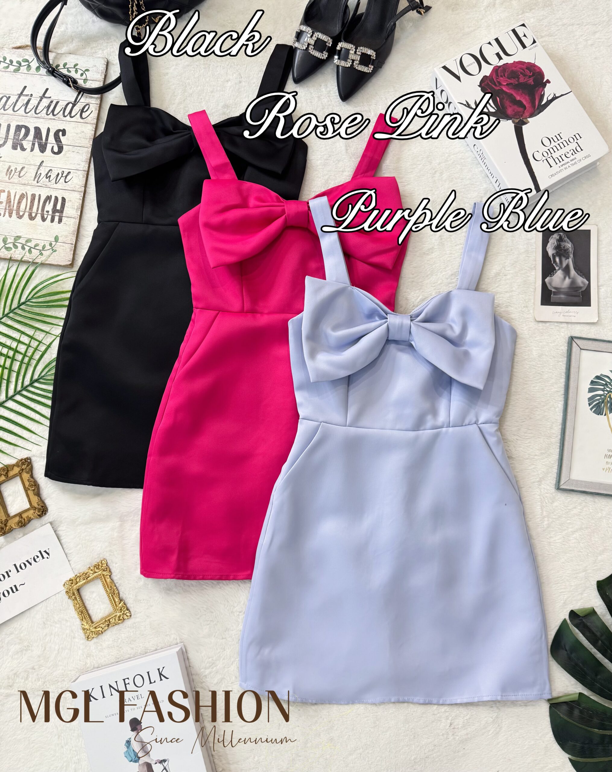 超值大促销Rm88 Now Rm49 PoshCode高级感名媛风蝴蝶结连身裙 81562 – Welcome to MGL Fashions