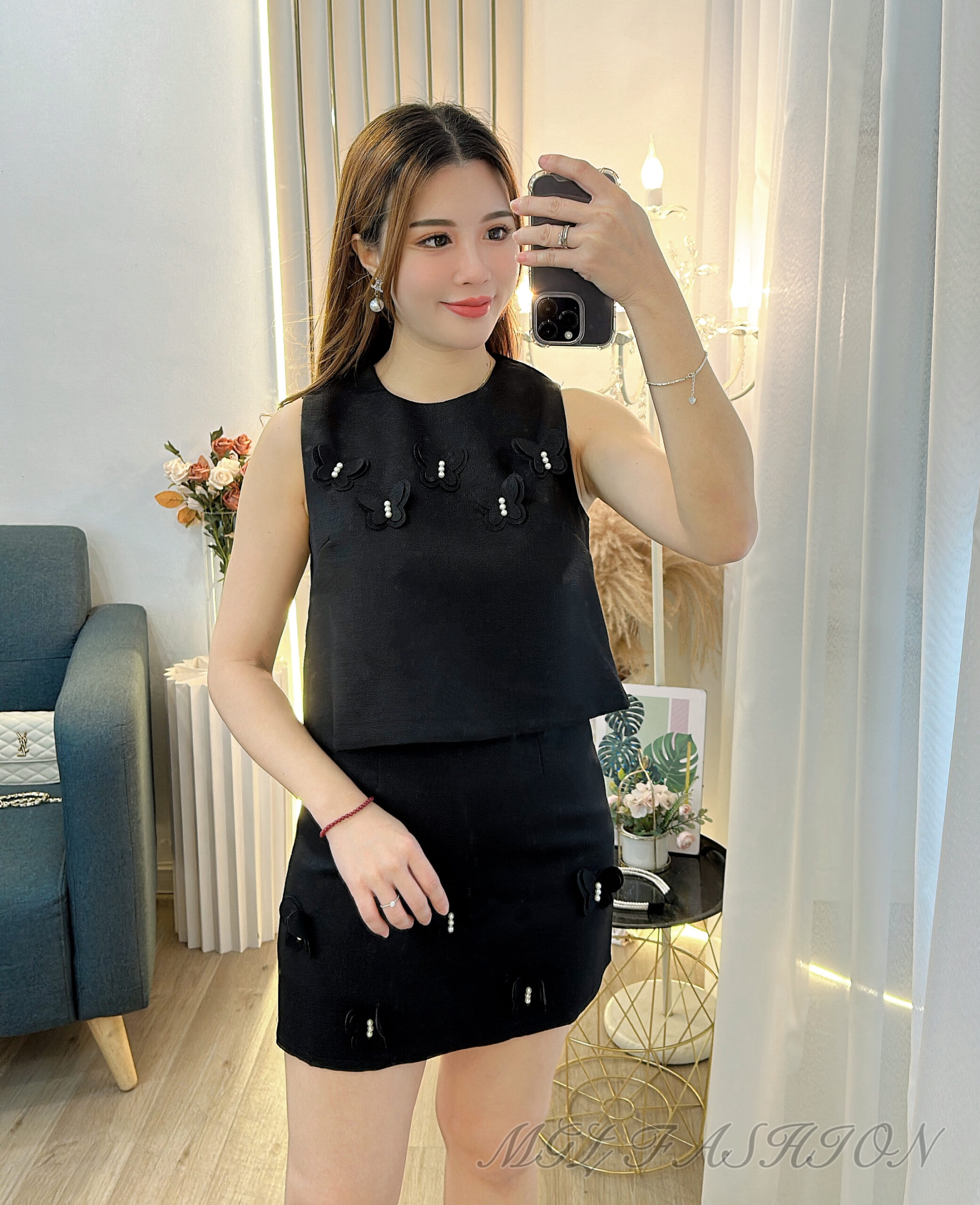 绝美新款上架Rm109-Rm3＝Rm106 SML PoshCode气质名媛风立体蝴蝶小香风套装 21589 – Welcome to MGL ...