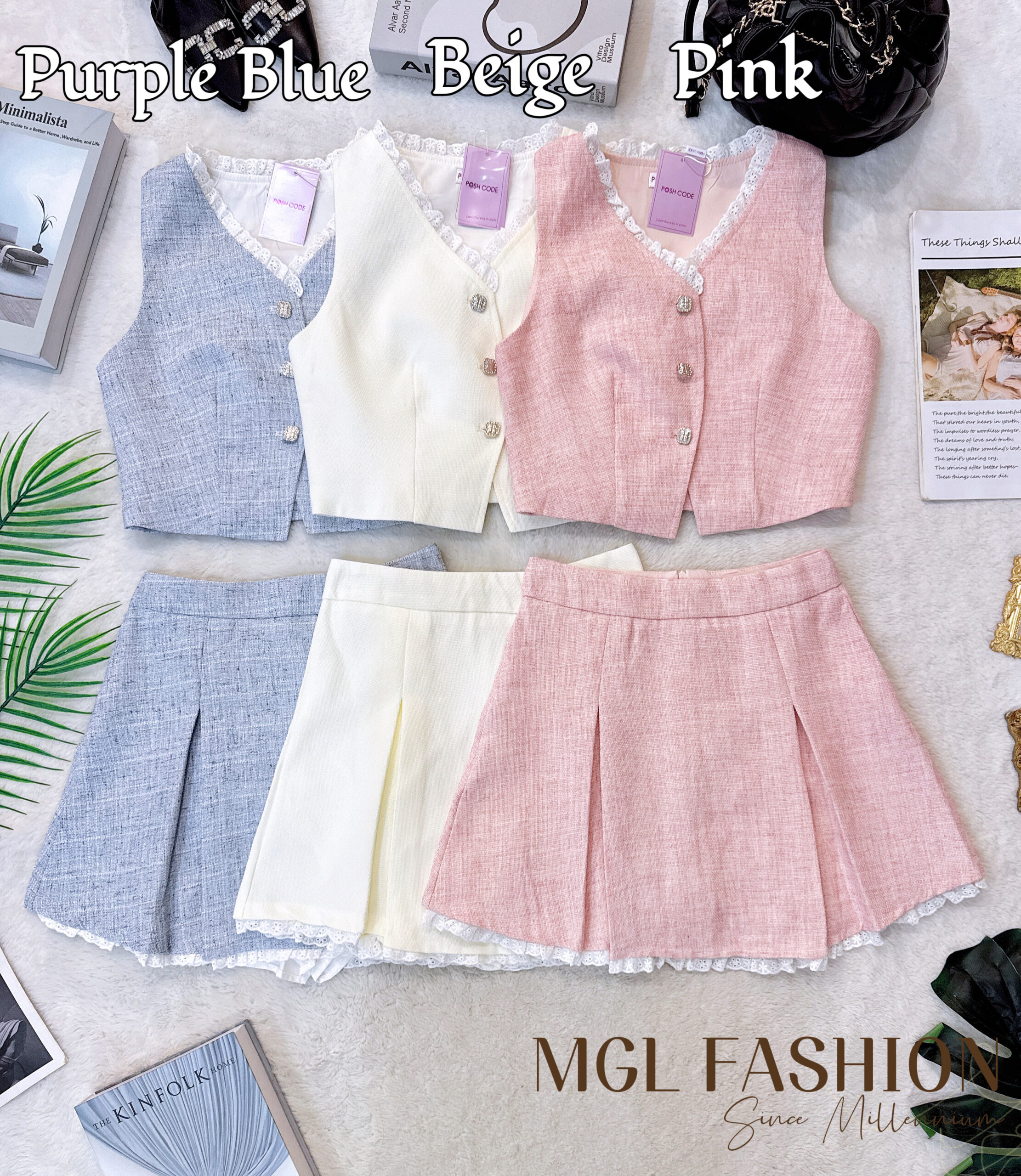 超值大促销Rm109 Now Rm79 SML PoshCode气质唯美名媛小香通花蕾丝套装 21641 – Welcome to MGL ...