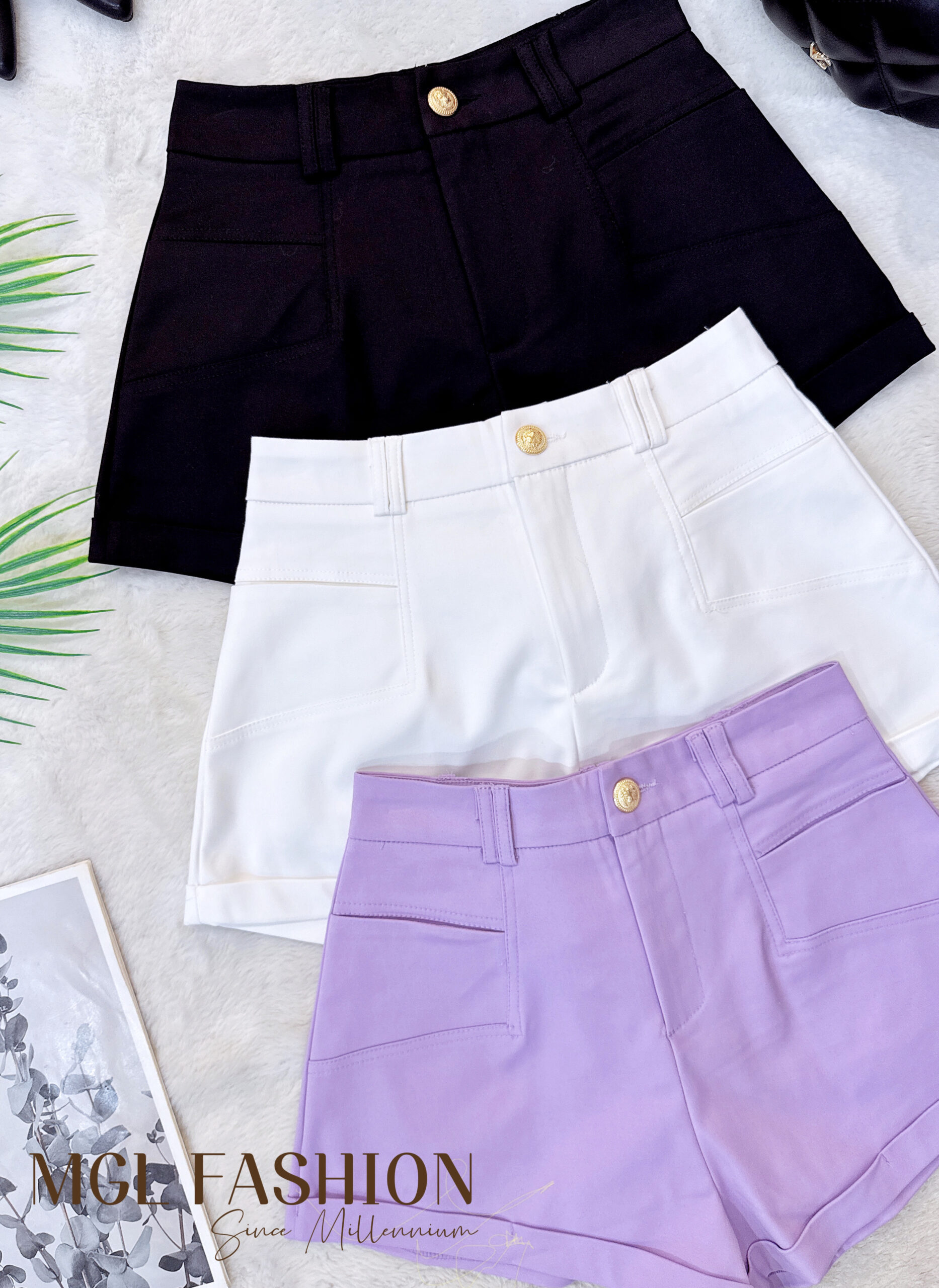 超值大促销Rm59 Now Rm39 PoshCode时尚简约百搭锦棉高腰短裤 4931 – Welcome to MGL Fashions