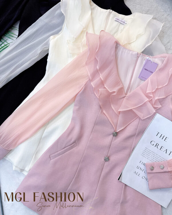 超值大促销Rm105 Now Rm79 PoshCode气质唯美风流光纱荷叶拼接连身裤 71110 – Welcome to MGL Fashions