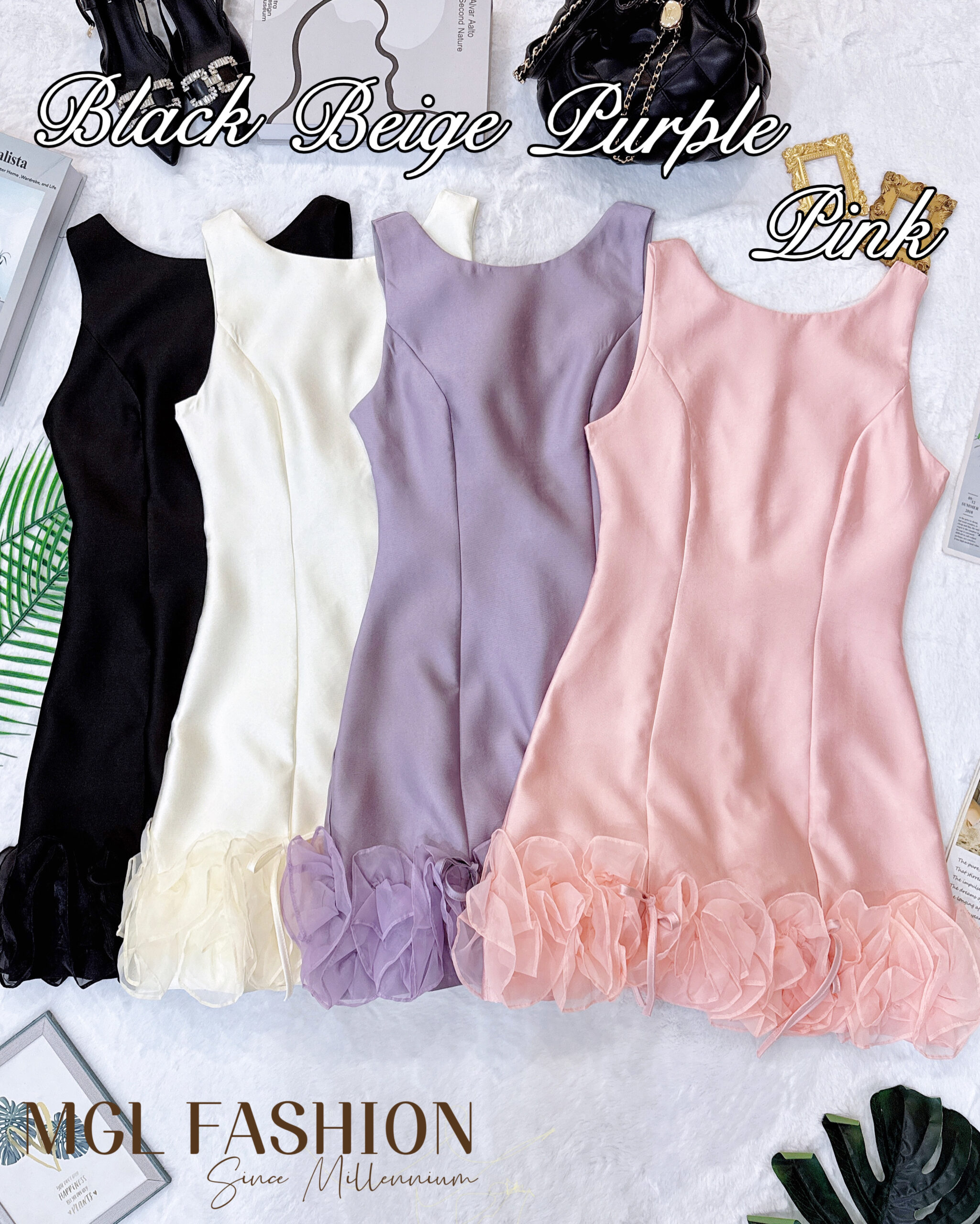 超值大促销Rm109 Now Rm79 PoshCode高级轻奢名媛风花瓣设计连身裙 81631 – Welcome to MGL Fashions