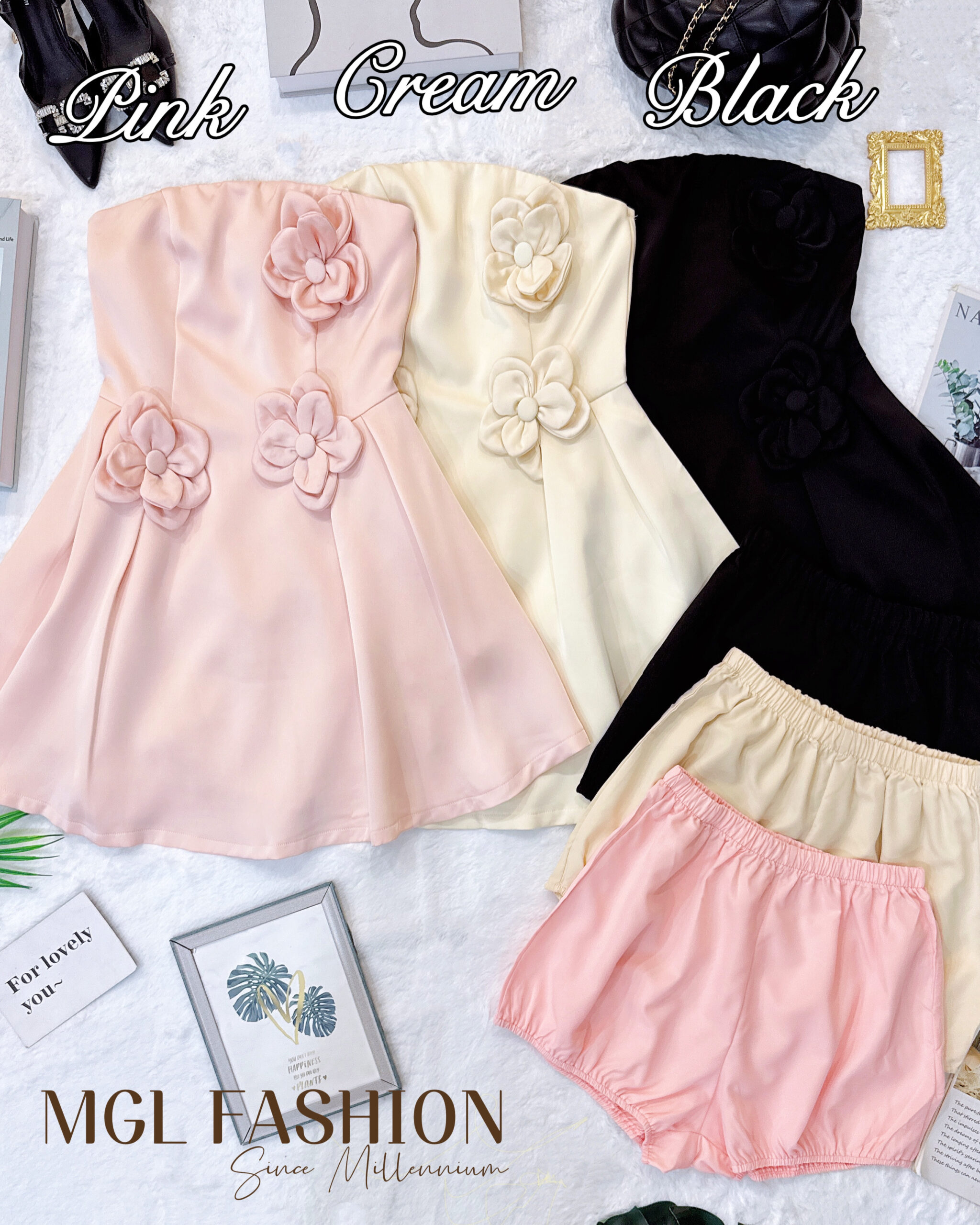 超值大促销Rm109 Now Rm69 PoshCode气质名媛风立体花朵设计珠光绸缎露肩晚装礼服套装 81587 – Welcome to ...